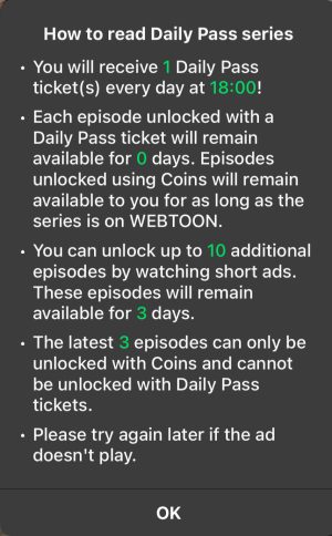 No, you're not losing it—WEBTOON got rid of Daily Pass